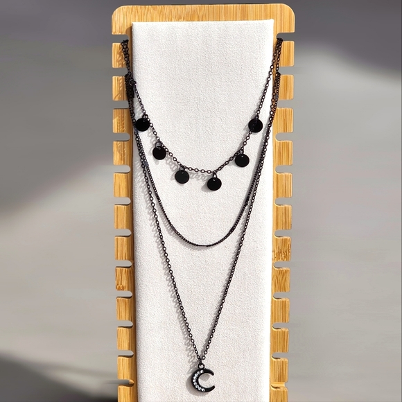 Boheme | Jewelry | 3piece Set Rhinestone Layered Gypsy Necklace Boho ...